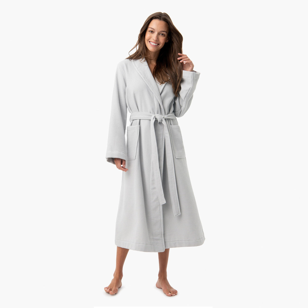 Organic Waffle Robe - Glacier · Under The Canopy